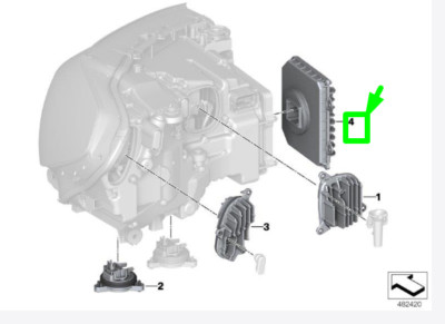 BMW X5 G05 Front Light Electronics Control Unit 5A0AFB0 63115A0AFB0 NEW ...