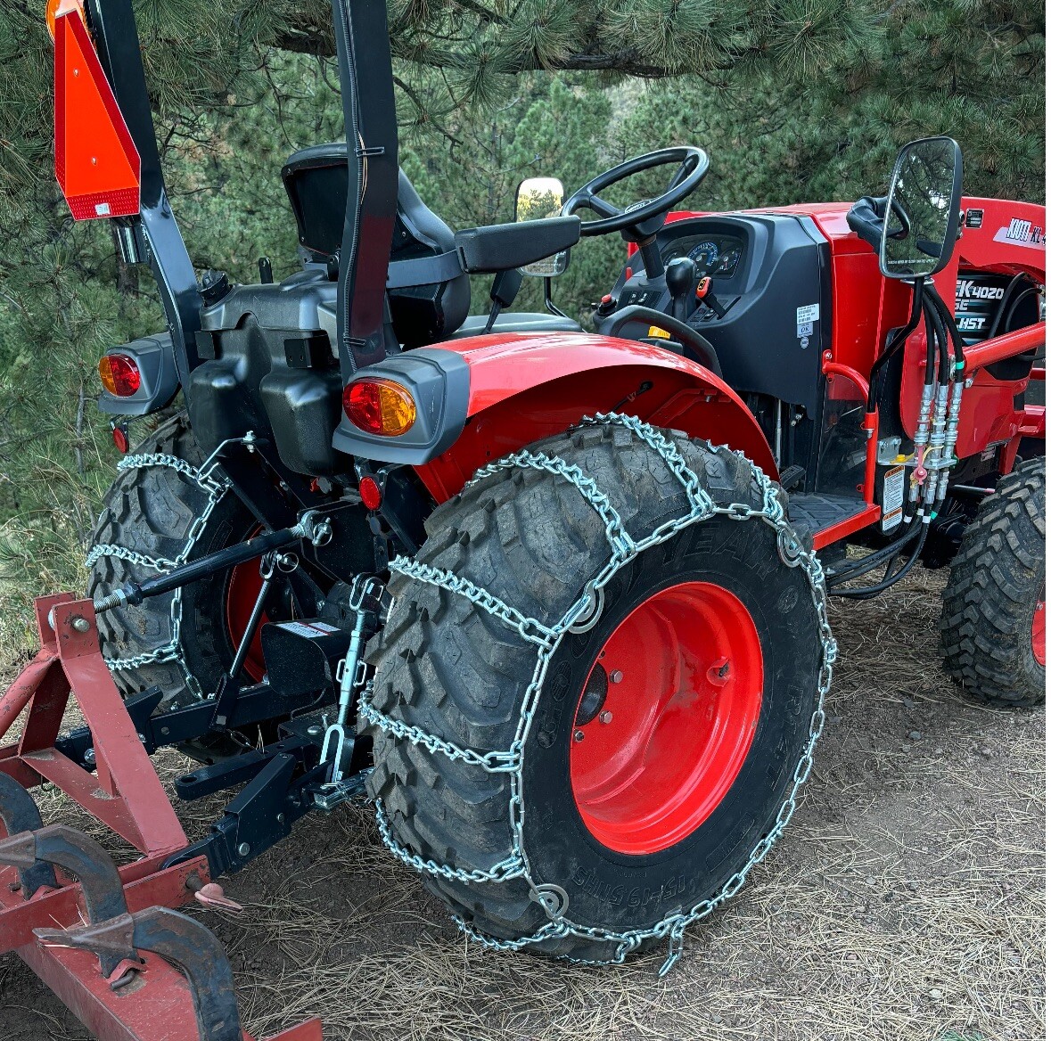 2 NEW **V-BARS + CAMS** 15-19.5NHS SNOW ICE MUD TIRE CHAINS TRACTOR ...