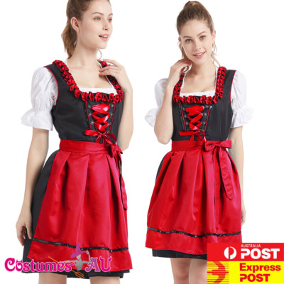 Deluxe Womens Oktoberfest Costume Bavarian Beer Maid Wench German Fancy ...