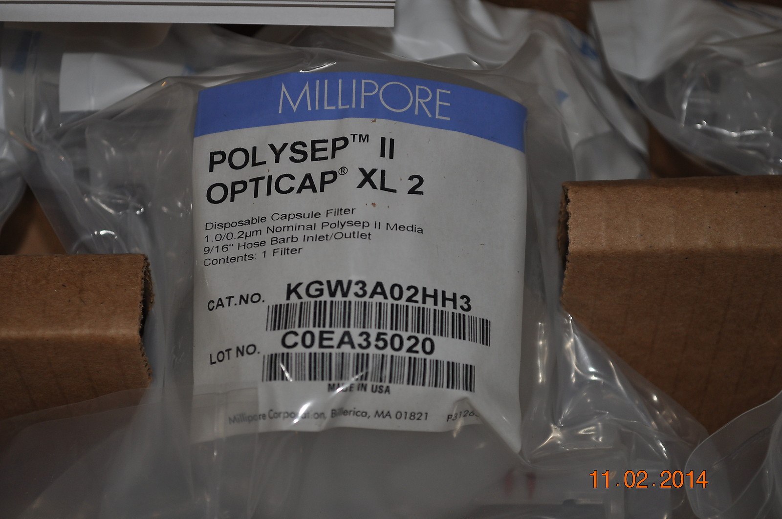 Millipore Polysep ll Opticap XL 2 Cat #KGW3A02HH3 | eBay