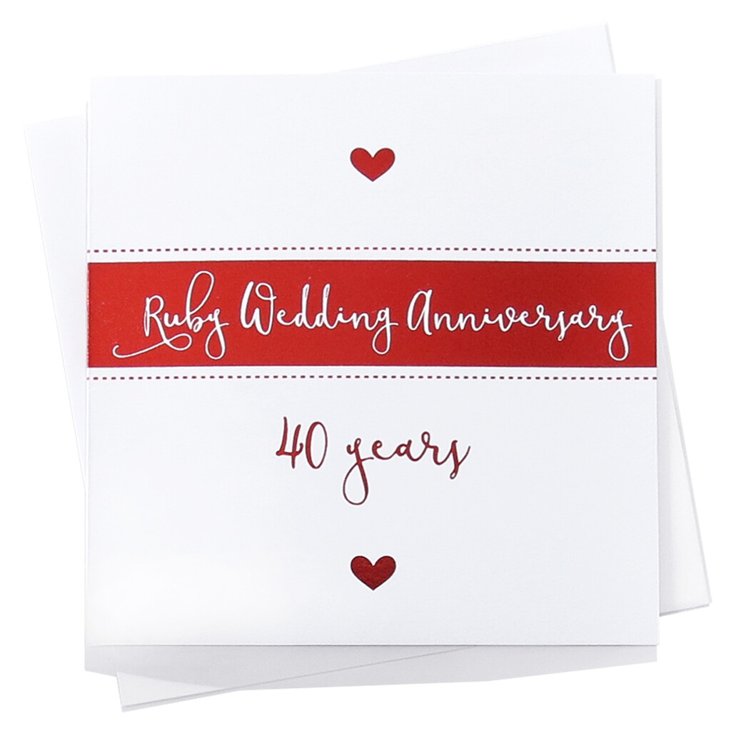 Ruby Wedding Anniversary Invitations
