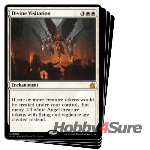 Divine Visitation X4 M/NM Magic: The Gathering MTG Ravnica Remastered ...