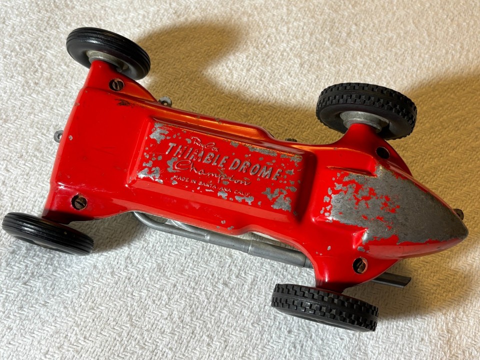 Vintage Roy Cox Thimble Drome Champion Tether Car White #83 No Engine ...