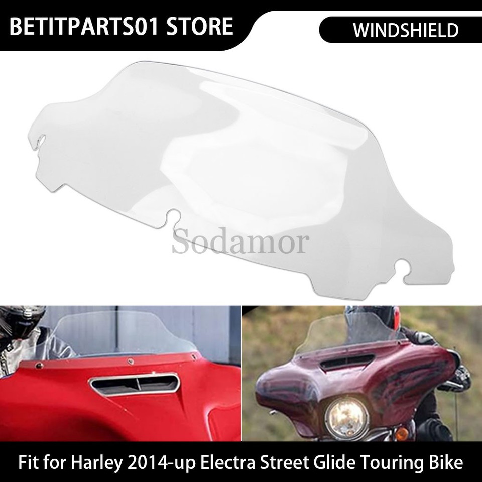 7" Clear Wave Windshield Windscreen Fit For Harley Electra Glide FLHTK ...