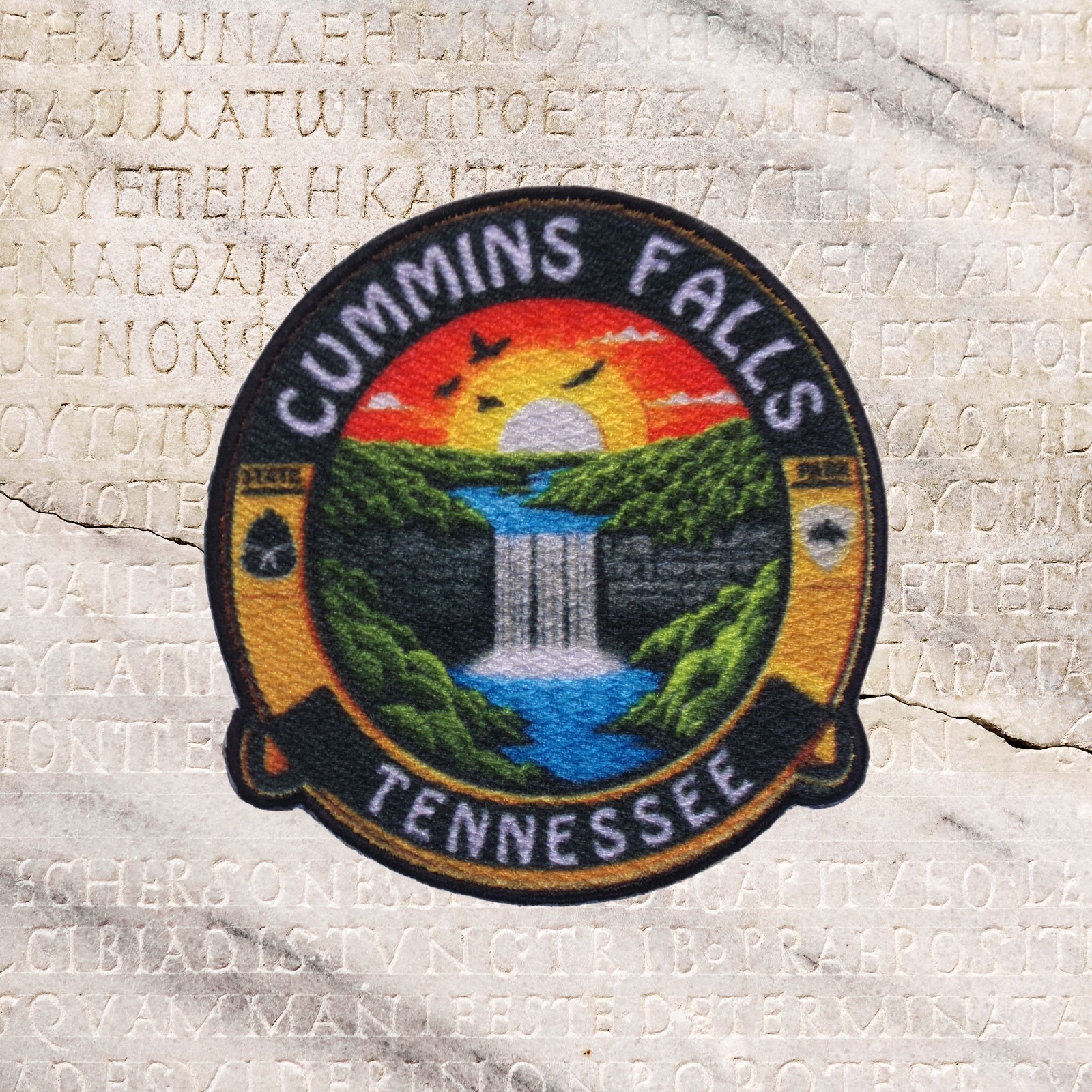 Cummins Falls State Park Patch Iron-on Applique Nature Badge Tennessee ...