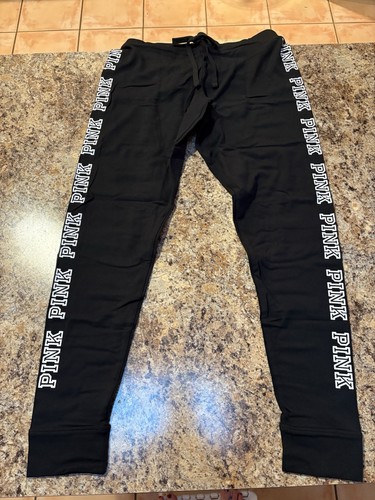 Pink Victoria Secret Yoga Campus Leggings Flat Drawstring Medium Rise ...