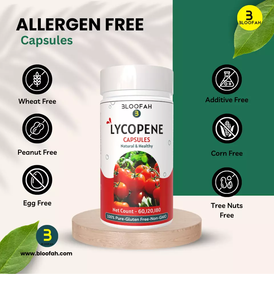 Bloofah Tomato Fruit Capsules (Lycopene) 500mg - 120 Count | Natural ...