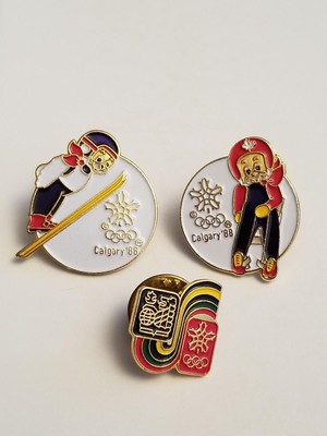 Olympics Calgary 88 Skiing Ski Bobsled RBC Lot of 3 Lapel Pins 2646 | eBay
