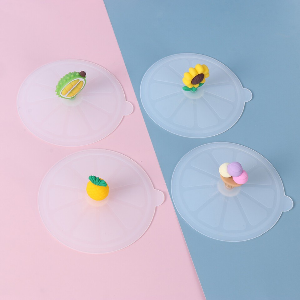 Tea Coffee Lids Cap Leakproof Dustproof Suction Cup Cover Silicone Cup ...