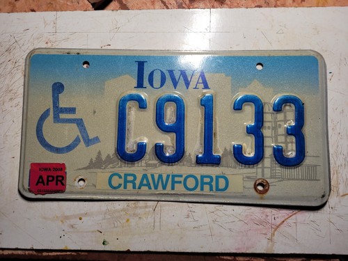 1997 to 2018 Iowa handicapped license plate number C9133 | eBay
