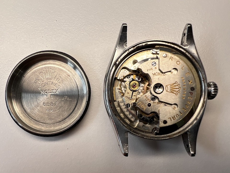 1954 Rolex Oyster Perpetual Ref 6580 Stretch Rivet Bracelet Cal. 1030 ...
