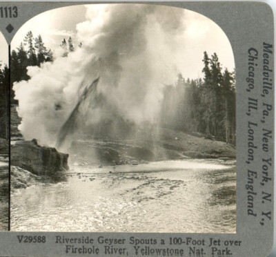 WYOMING, Riverside Geyser Yellowstone Nat. Pk.--#1113 Keystone from 600 ...