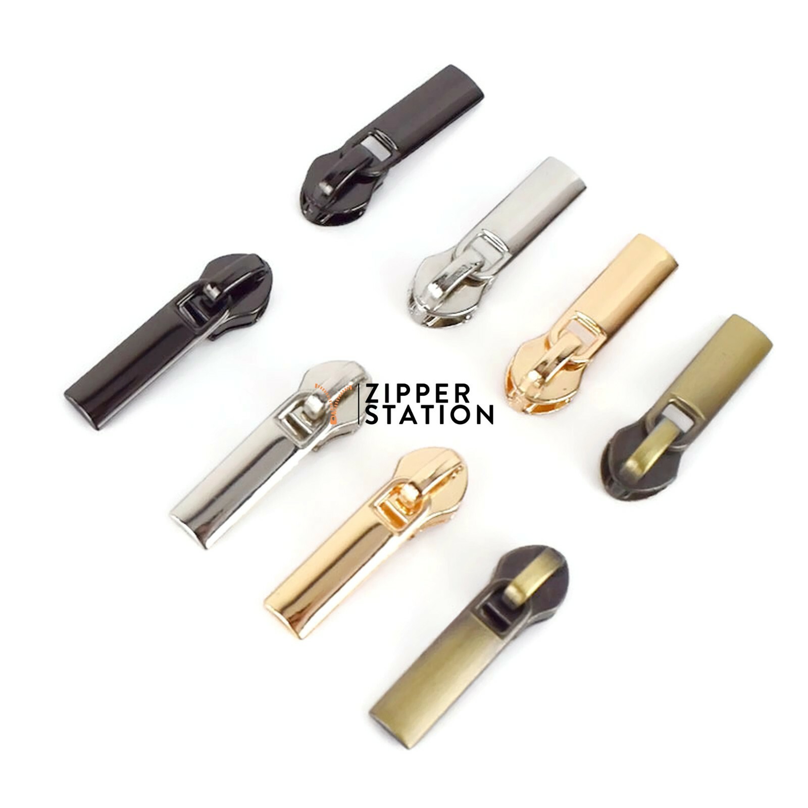 Decorative No3 Zip slides for Nylon Coil Zipper, pulls for continuous ...