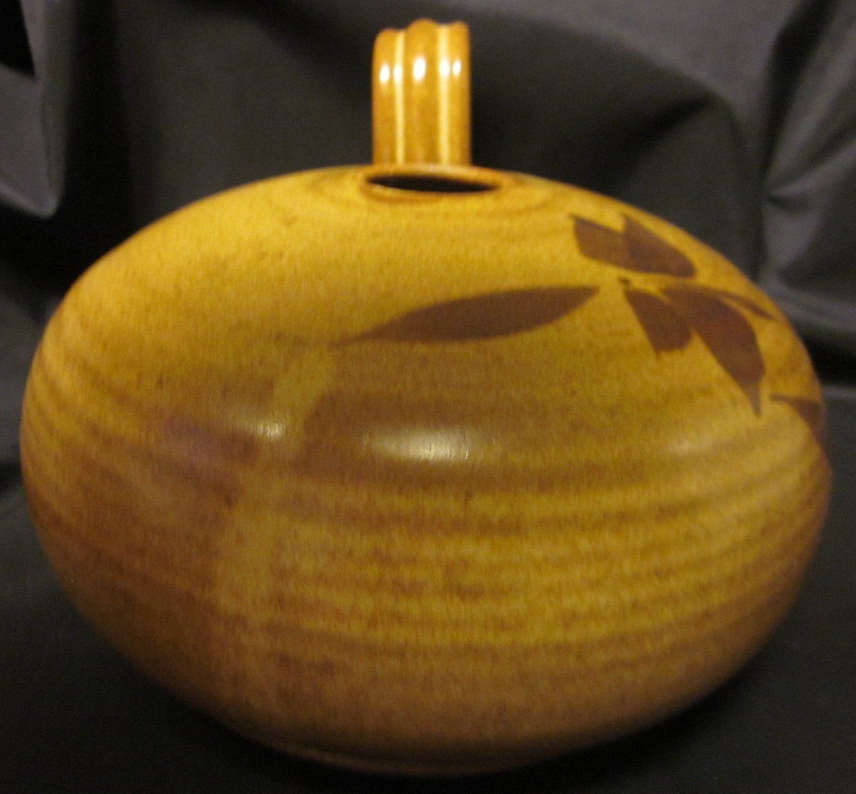 ART POTTERY STUDIO HANDCRAFTED SIGNED Vase Oil Lamp DP Ixote Fish ...