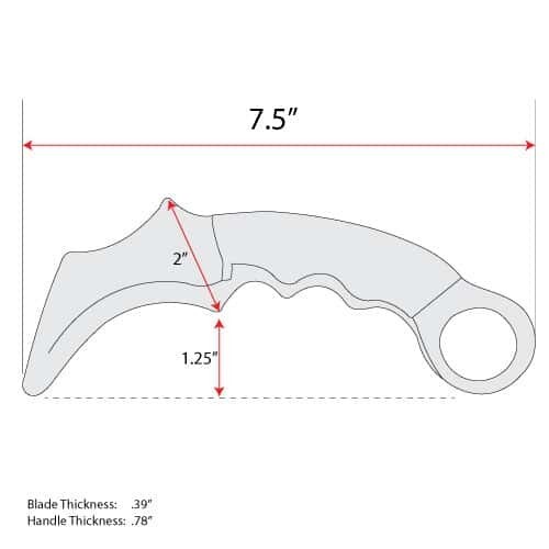 Handmade Kamagong Wooden Karambit Knife for Training and Self Defense ...