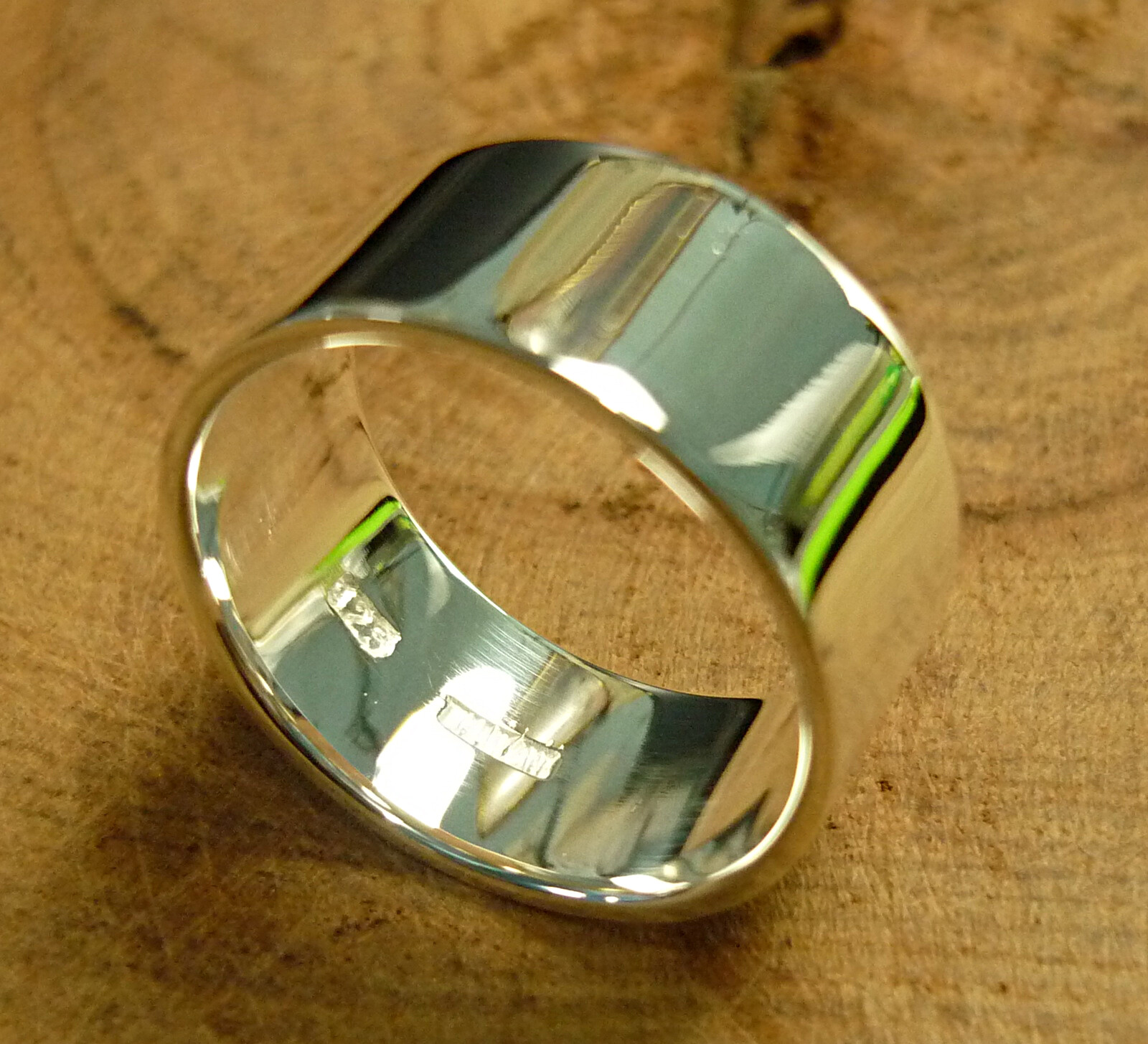 10 mm Silver Band Ring 925 Sterling Flat Plain Thickness 1.2 mm Size 5 ...