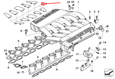 NEW BMW 7 E65 INTAKE MANIFOLD COVERS SET 11617519496 7519496 OEM | eBay