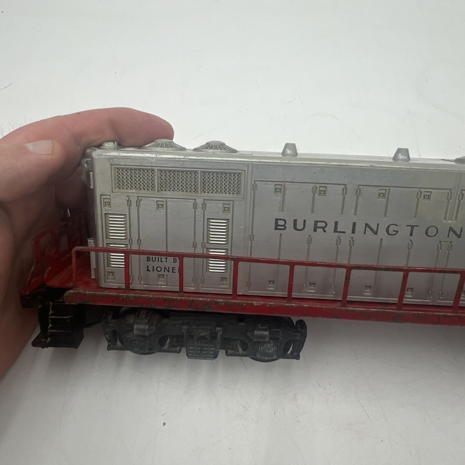 LIONEL POSTWAR O GAUGE GP-7 BURLINGTON ROUTE DIESEL LOCOMOTIVE #2328 ...