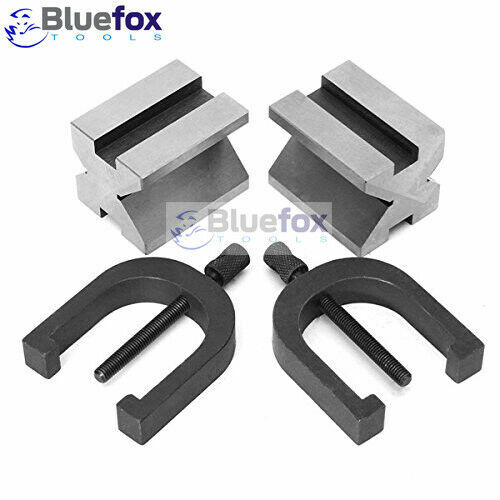 Precision Engineers Vee Blocks Clamp Set - V Block Matched Pair 1-5/8 ...
