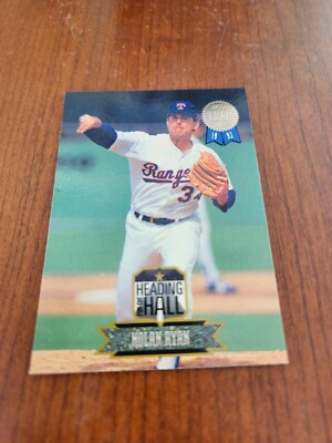 Nolan Ryan 1993 Leaf Heading for the Hall Insert Card #1 Texas Rangers ...