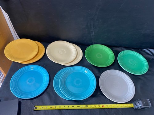 Fiestaware dinner plates 9.5" lot of 10 mixed colors - pre-owned ...