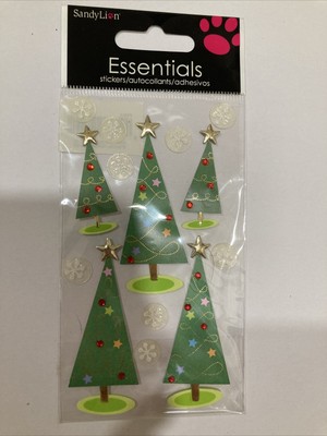 vintage sandylion essentials stickers sheet christmas trees new | eBay