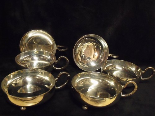 ANTIQUE WINE TASTING CUPS ~ SET OF 6 ~ SILVERPLATE | eBay