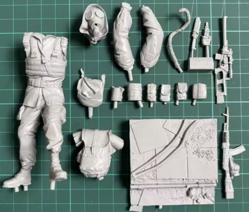 1/16 Resin Figure Model Kit Post Apocalypse Gunner Warrior Survivor ...