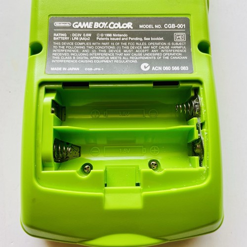 Nintendo: Game Boy Color Kiwi Bundle With 6 Games & Travel Case Cleaned ...