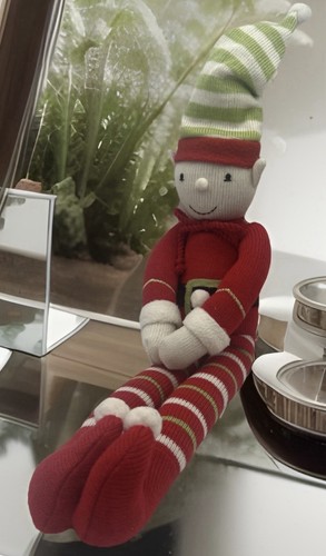 Sock Monkey by Seasons of Cannon Falls Ref Elf Magnetic Hands 27” Red ...