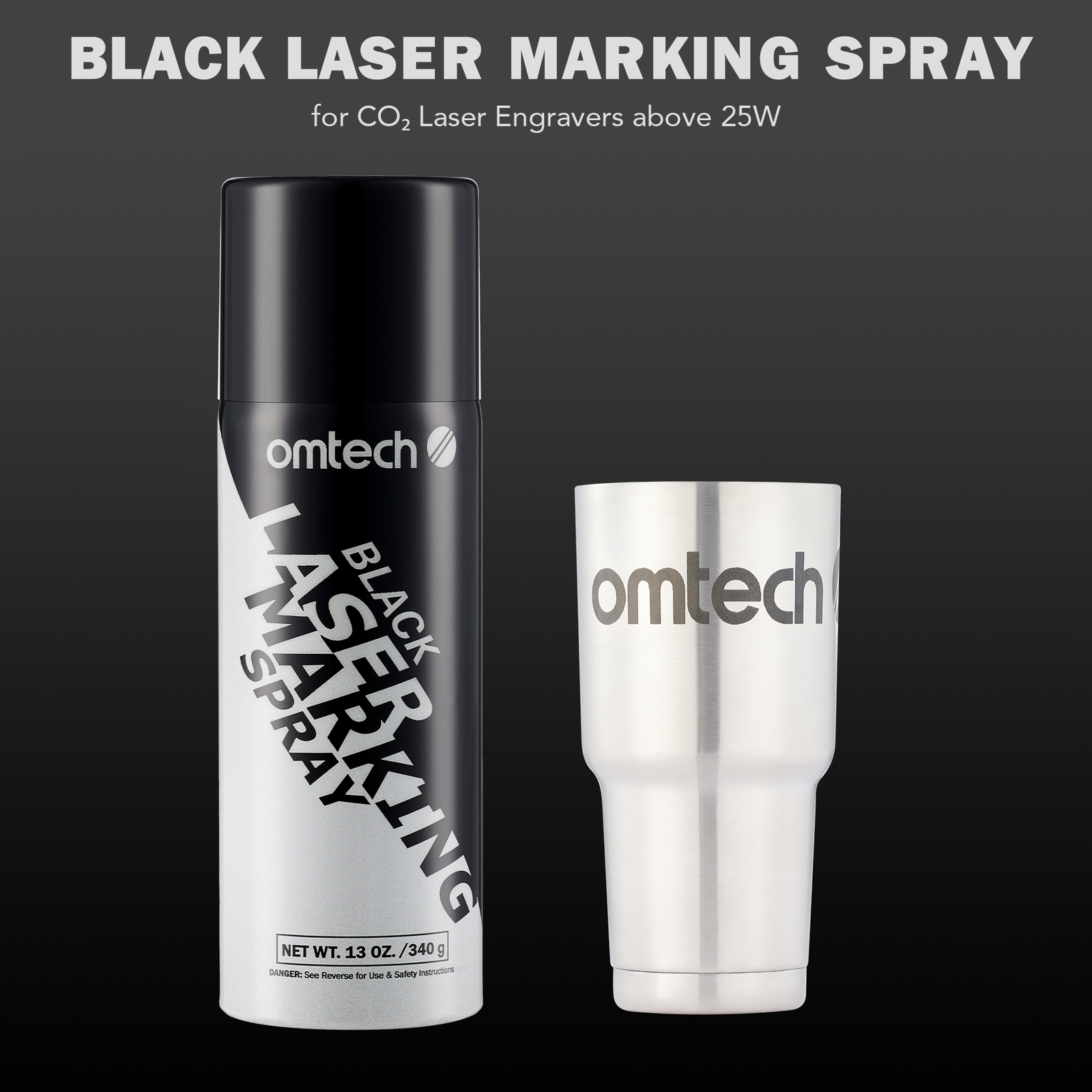 OMTech Laser Marking Spray High Contrast Spray for Metal Engraving 13 ...