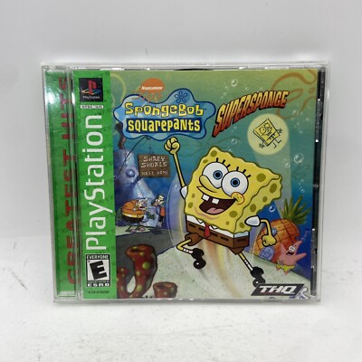SpongeBob SquarePants SuperSponge PlayStation 1 PS1 CIB Complete Manual ...