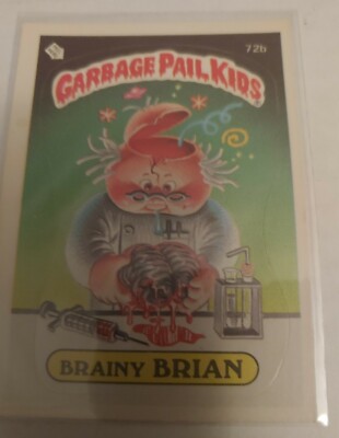 1985 Garbage Pail Kids (Series 2) Brainy Brian #72b (Glossy Back) | eBay