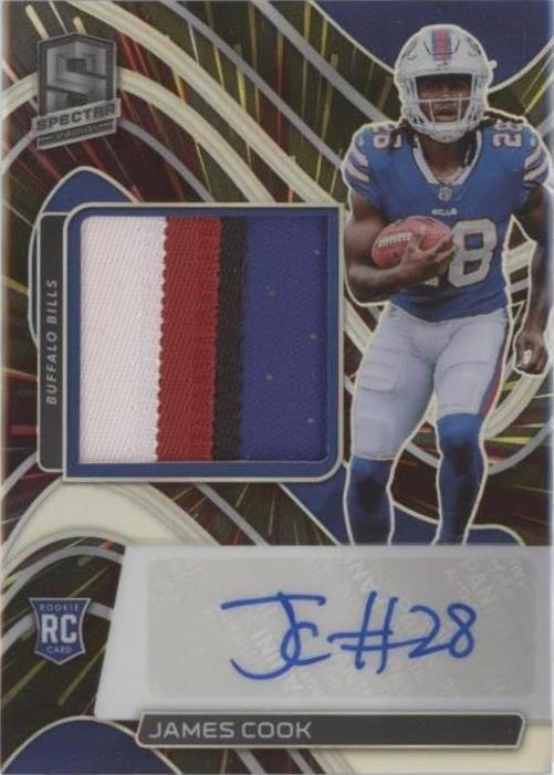 2022 Panini Spectra - Rookie Patch Autographs James Cook #222 Hyper ...