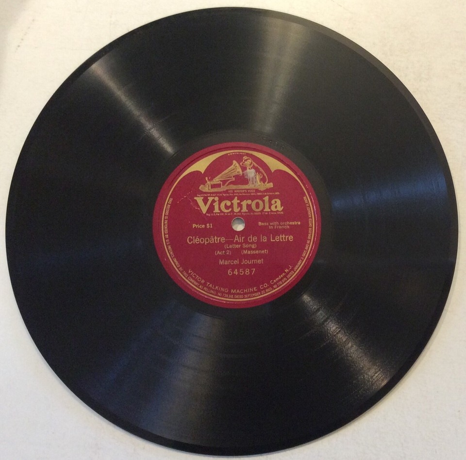 Marcel Journet – 78 rpm Victor 64587: Cléopâtre-Air de la letter; V+ ...