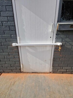 heavy duty security door bar 1100mm Black/White shed , garage Shutter ...