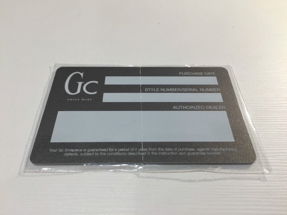 GC GUESS COLLECTION - International Guarantee Certificate - English | eBay