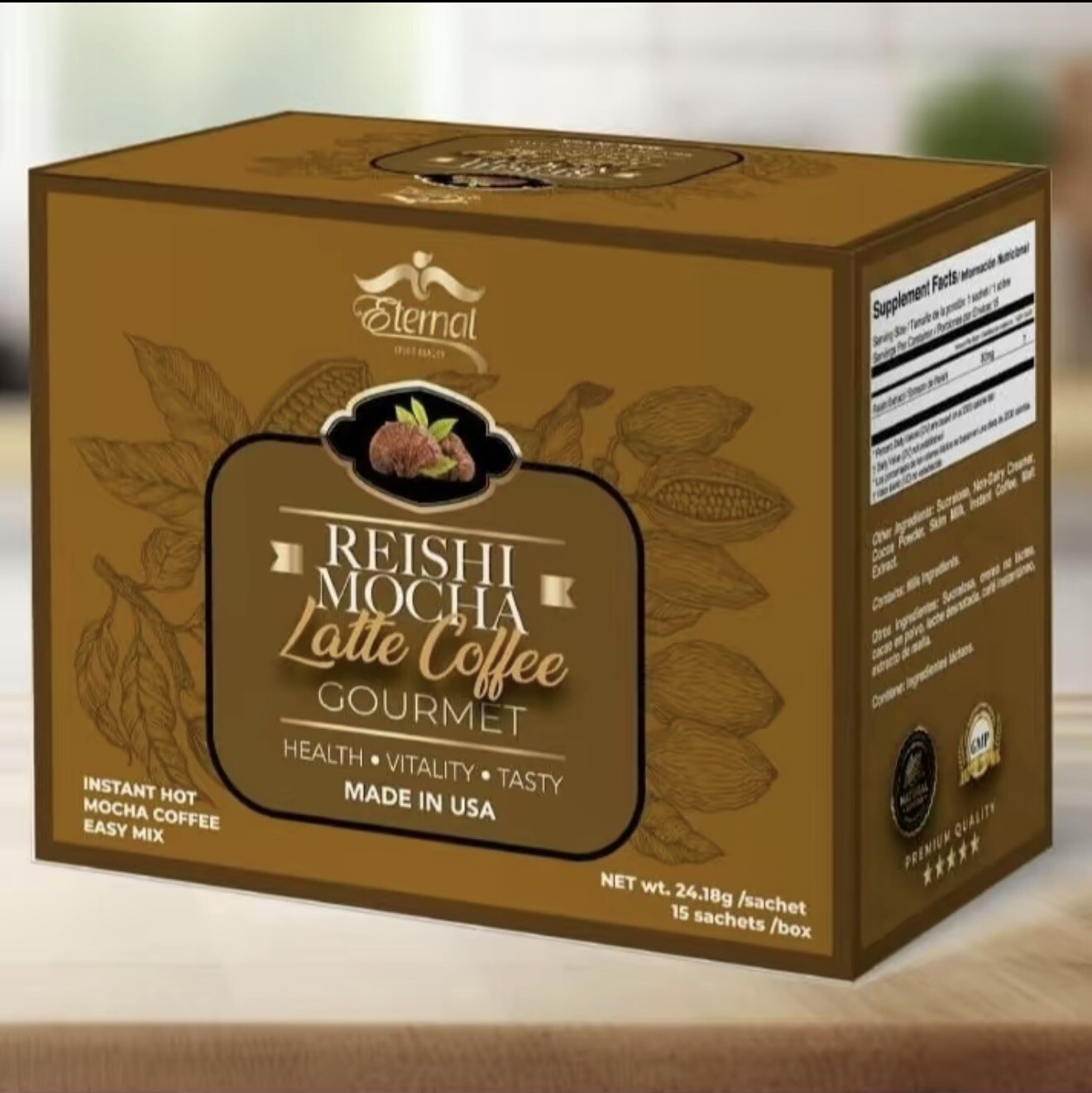 (USA SELLER)Eternal New Reishi Mocha Latte Coffee Ganoderma, Mushroom ...