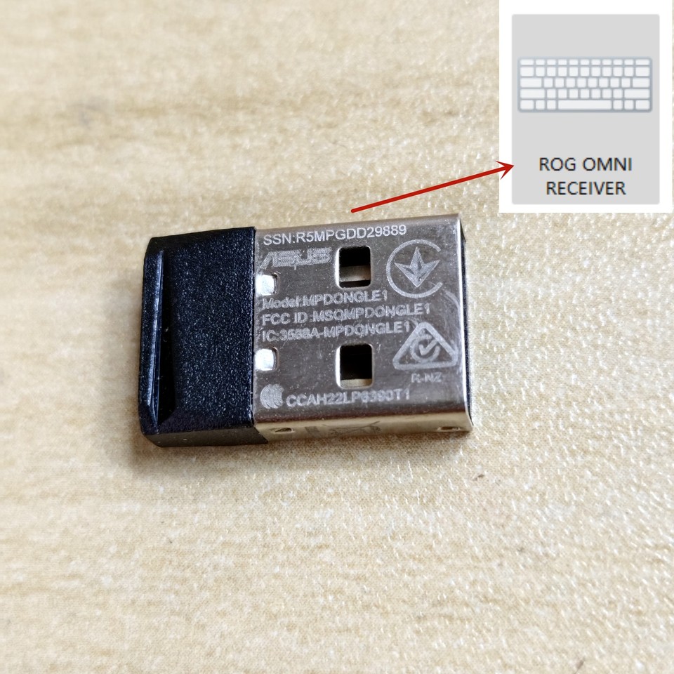 Omni Receiver Dongle For ASUS ROG HARPE ACE/mini、Keris II/AP、AZOTH、Scope II 98 | eBay