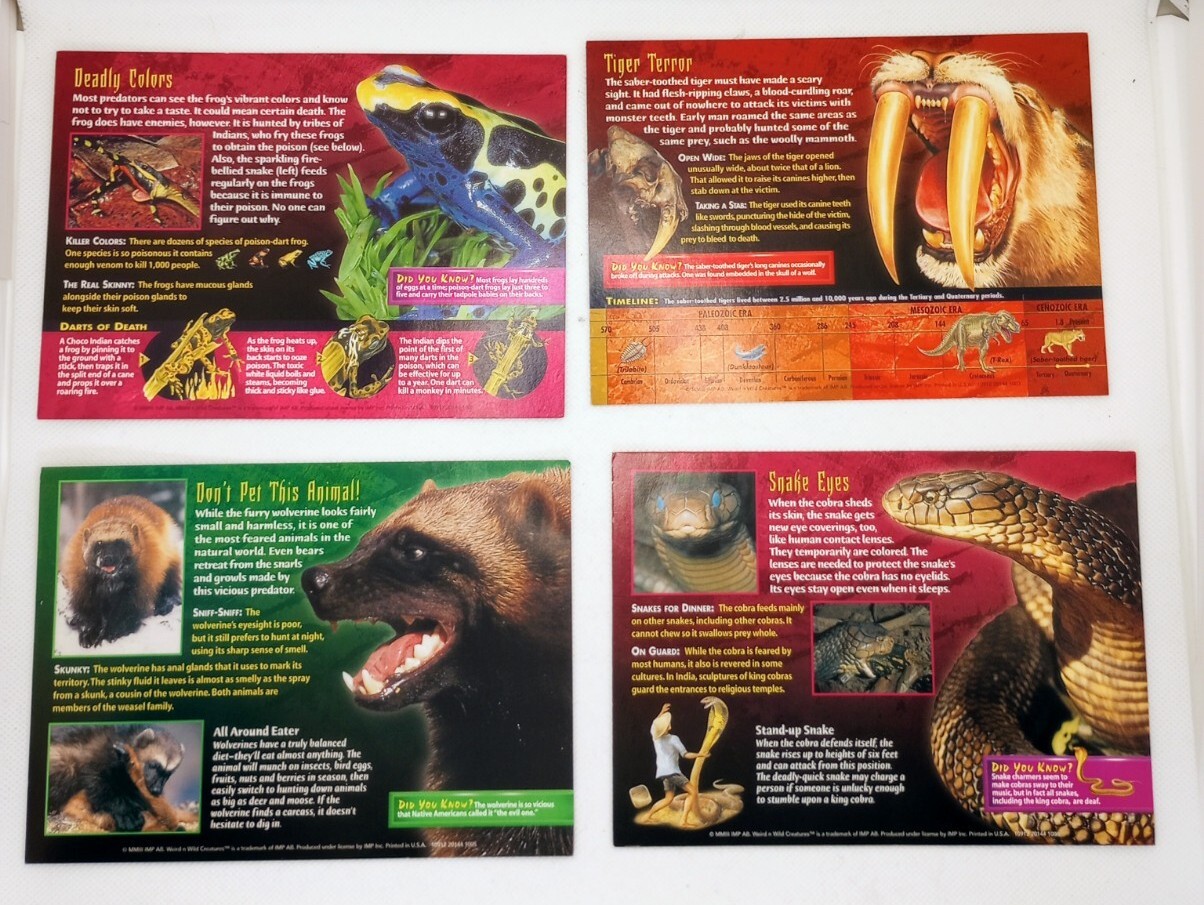 weird n wild creatures cards Lot of 7 | eBay
