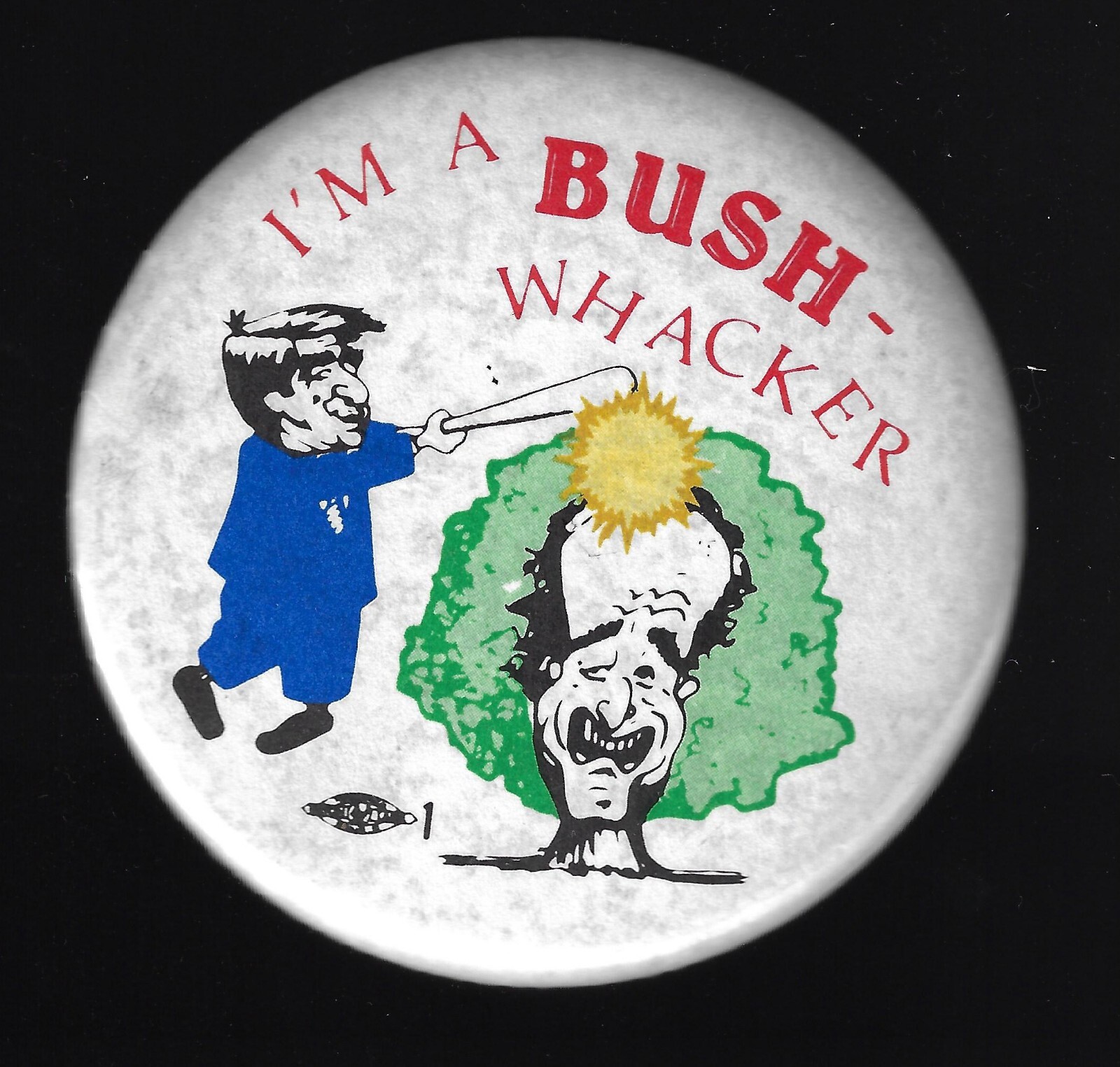 Fun 1988 Mike Dukakis anti-George Bush Whacker Cartoon Presidential ...