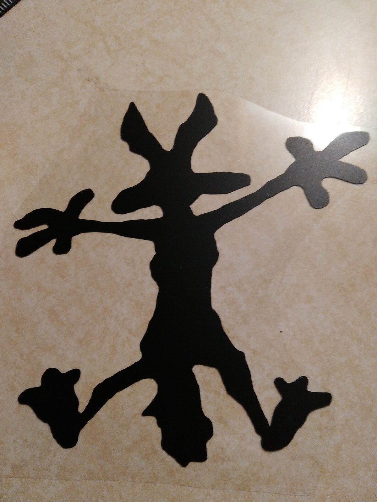 Wile E Coyote Hitting DECAL Splat Wiley Bumper Sticker | eBay
