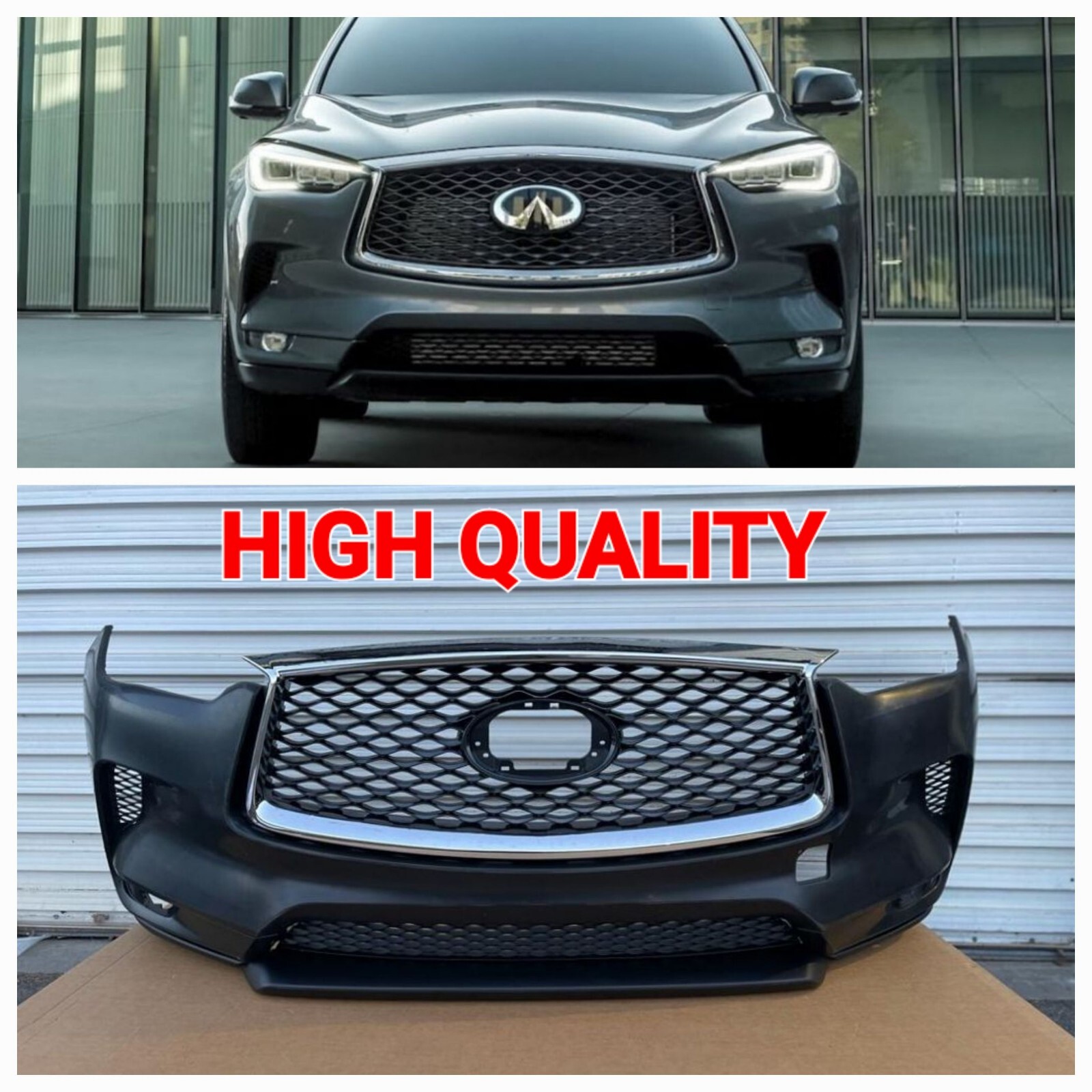 2019 2020 2021 INFINITI QX50 FRONT BUMPER COVER Complete Assembly ...