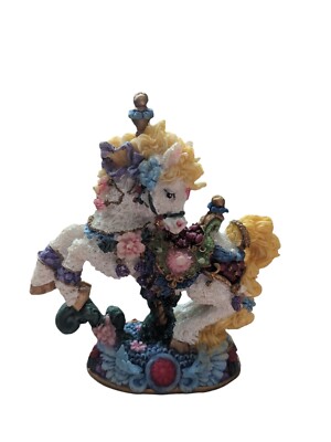 Vintage Crinkle Carousel Horse Orange Man 5"tall | eBay