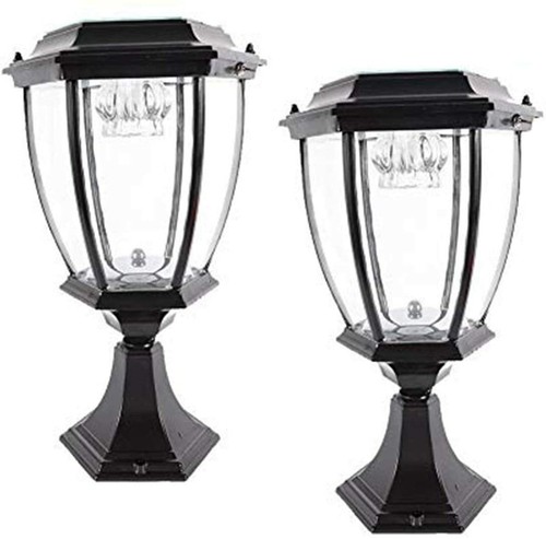 Outdoor Post Light Solar Powered Post Fence Light Garden Pillar Light ...