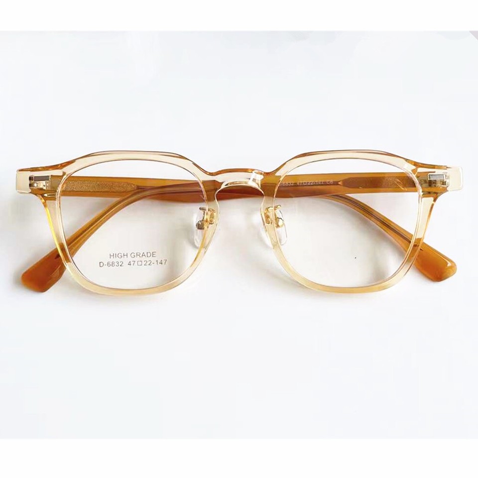 Retro Square Eyeglasses Lighted High Grade Frames Acetate Glasses Men ...