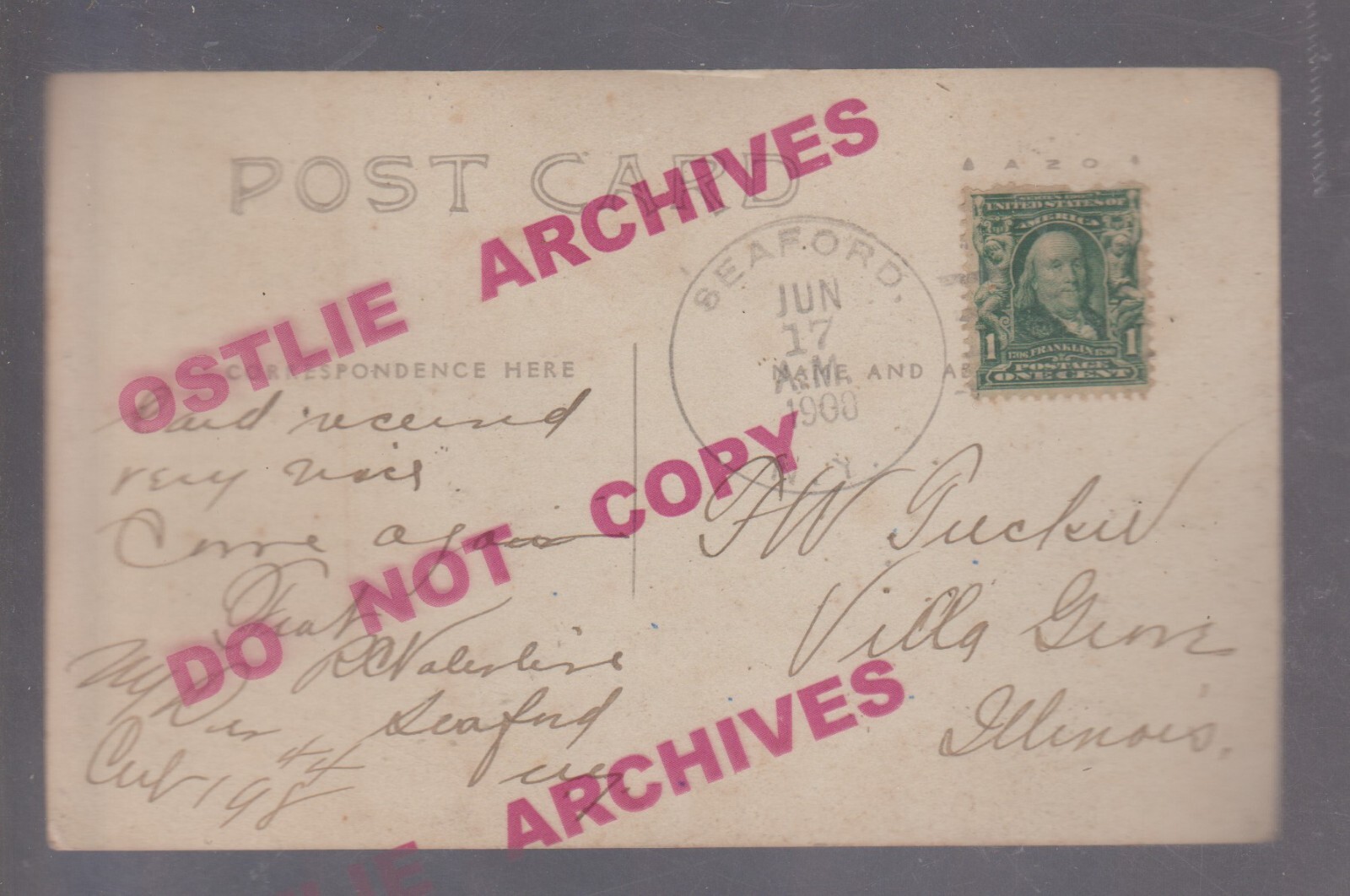 Seaford NEW YORK RPPC 1908 LIFE SAVING STATION USLSS Coast Guard LONG ...