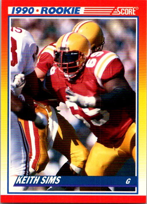 1990 Score - #648 Keith Sims (RC) for sale online | eBay