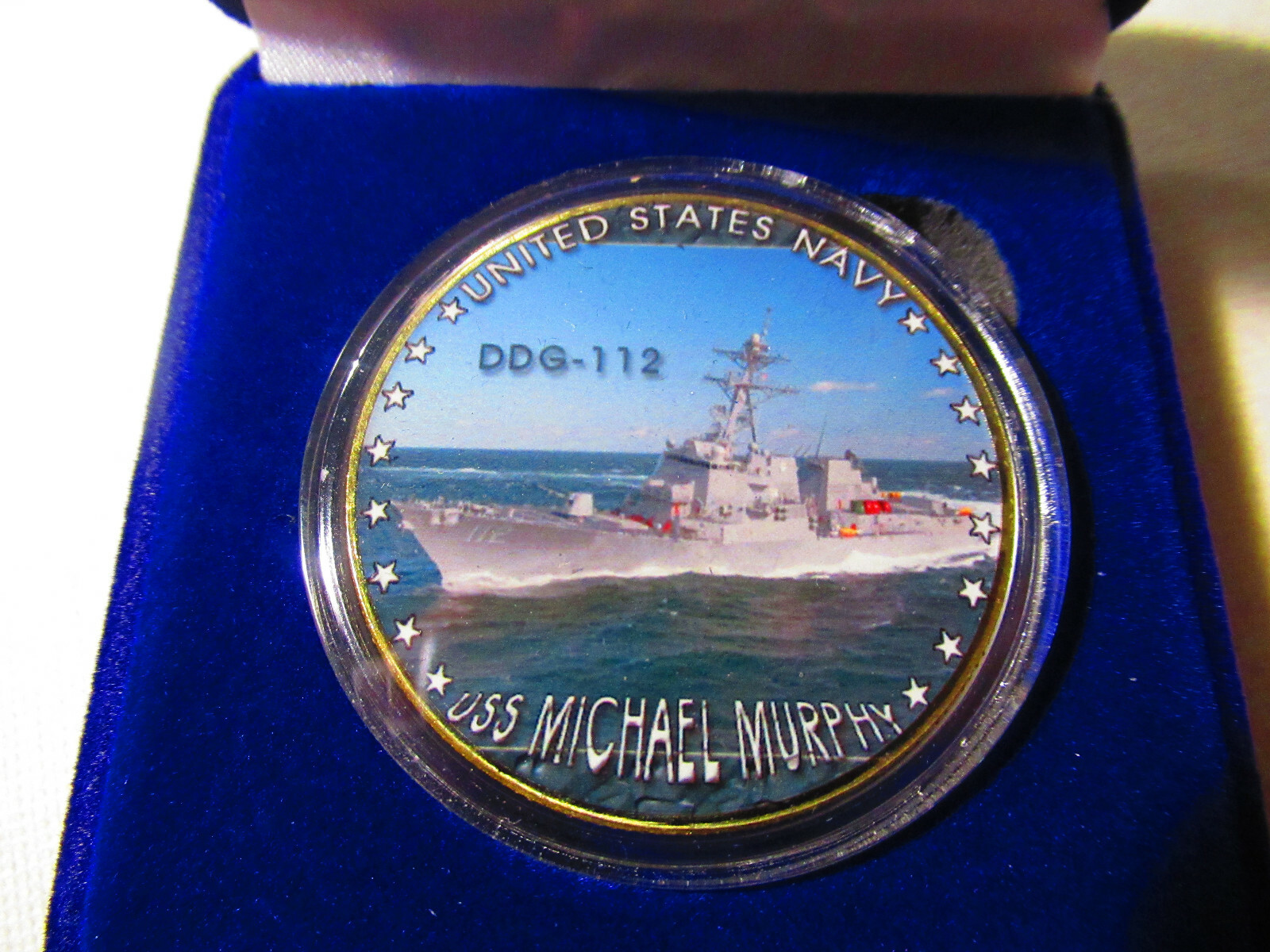 US NAVY - USS MICHAEL MURPHY (DDG-112) Challenge Coin w/ Presentation ...