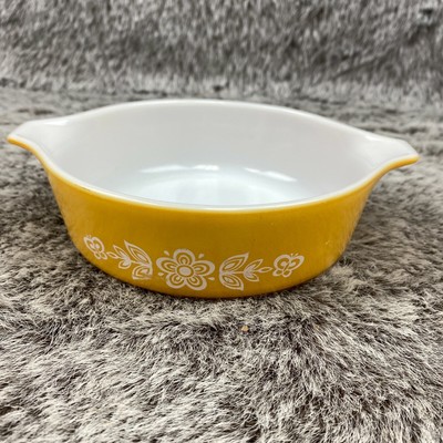 Pyrex Bitterly Gold 471 1 pt 500 ml Small Casserole Bowl | eBay